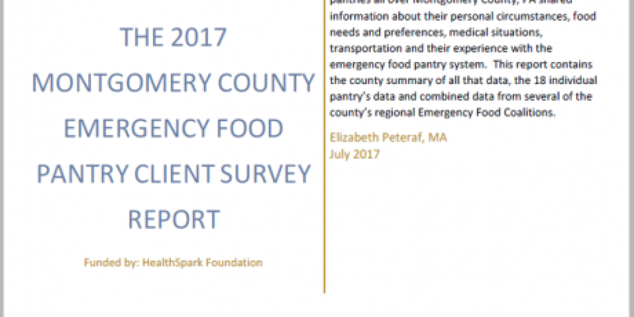 Montgomery County Pantry Client Survey Report (2017) | HealthSpark ...